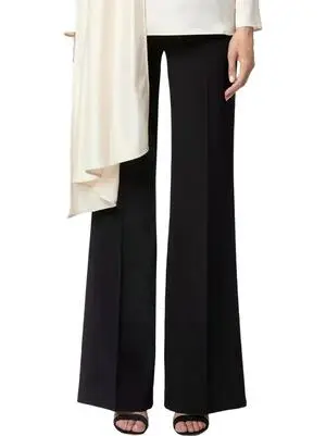 Elisabetta Franchi Logo Plaque Tailored Trousers - Black
