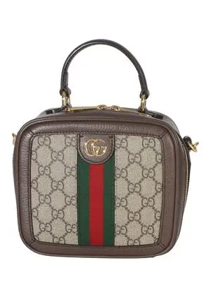 Gucci Ophidia Top Handle Shoulder Bag - Brown