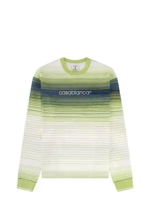 Casablanca Striped Long-sleeve Crewneck Sweatshirt - Green