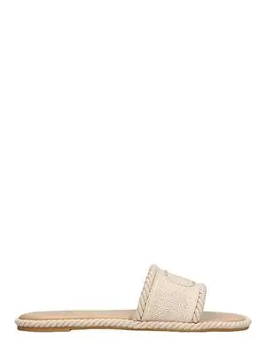 Valentino Garavani Vlogo Torchon Slide Sandals - Cream