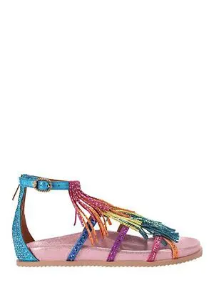 Kurt Geiger Fringed Woven Sandals - Mult/other