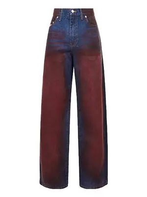 AWAKE NY Orchid Dyed Baggy-fit Denim Jeans - Red