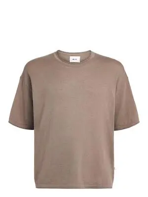 NN.07 Cotton-linen Ryan T-shirt - Brown