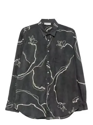 PAURA Fedone Abstract-print Shirt - Grey