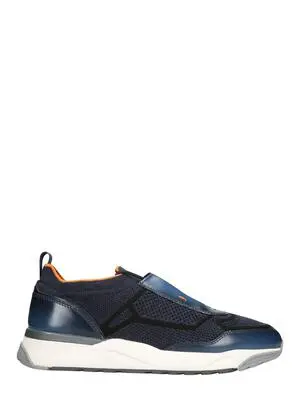 Santoni Tech-knit Innova Slip-on Sneakers - Navy