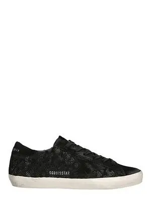 GOLDEN GOOSE Super-star Calf-hair Trainers - Black