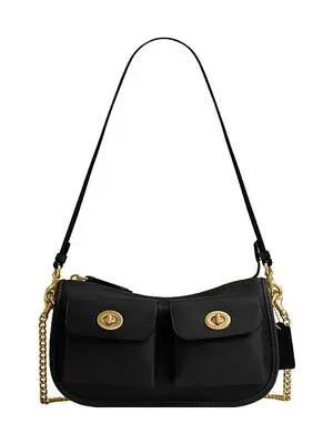 COACH Turnlock Waverly Shoulder Bag - Black