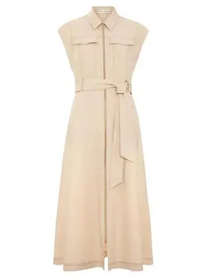 PHASE EIGHT Alira Belted Midi Dress - Stone