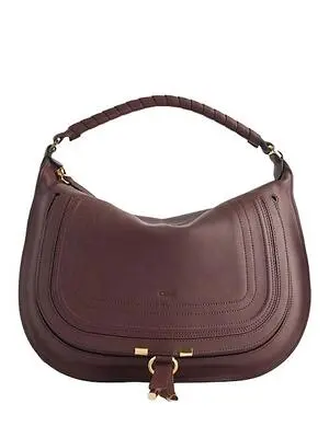 Chloé Chloé Marcie Medium Leather Hobo Bag Dark Velvet