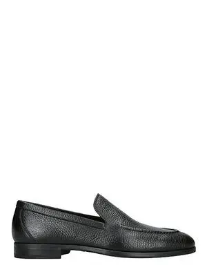 Magnanni Maurice Slim Leather Loafers - Black