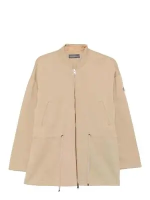 Lorena Antoniazzi Beige Zip-up Jacket With Drawstring Waist - Neutrals