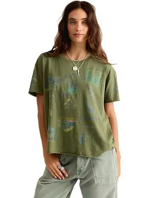 THE BUREAU Protect Our Oceans" Graphic T-shirt - Forest Combo