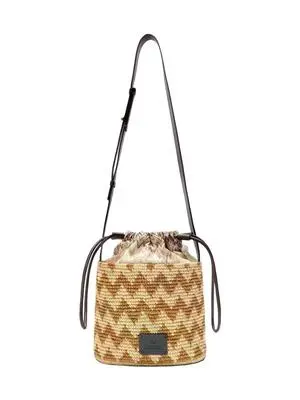 Missoni Zigzag Woven Bucket Bag - Neutrals