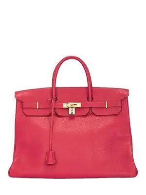 FWRD RENEW Hermes 1992 Fjord Birkin 40 Retourne Handbag - Red