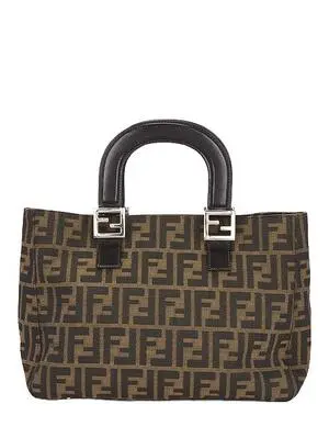 FWRD RENEW Fendi Zucca Monogram Handbag - Brown