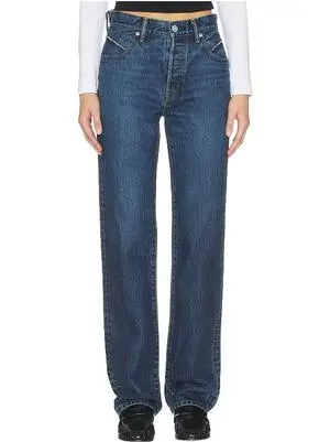 Moussy Vintage Lara Western Straight Leg Jeans - Blue