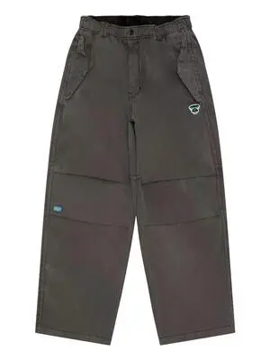 AAPE BY *A BATHING APE Moonface Logo Patch Relaxed Trousers - Black