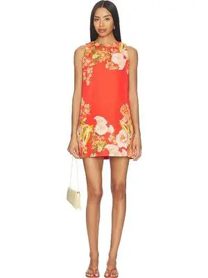 Hemant & Nandita Embroidered Shift Mini Dress - Orange