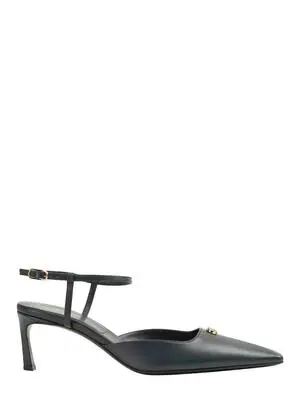 SERGIO ROSSI Logo Plaque Pumps - Blue