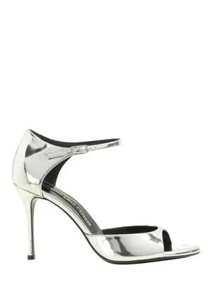 SERGIO ROSSI Godiva Stiletto Sandals - Silver