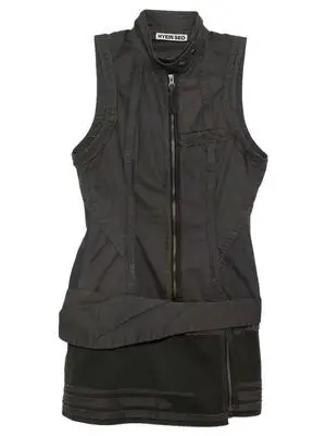 HYEIN SEO Sleeveless Moto Mini Dress With Zip Fastening - Grey