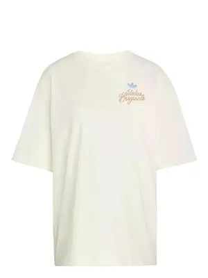 Adidas Originals T-shirt With Floral Print - Neutrals