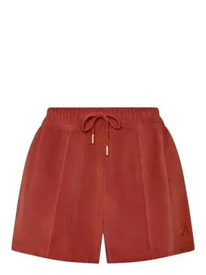 AMAN Terry Cloth Drawstring Shorts - Red