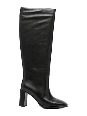 ADRIANNA FERETTI Square-toe Block-heel Knee-high Boots - Black