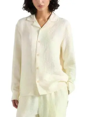 Manière De Voir Textured Revere Collar Shirt - Neutrals