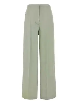 Alberta Ferretti Satin Trousers - Green