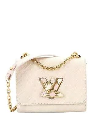 LOUIS VUITTON Twist Handbag Epi Leather With Enamel Pm Crossbody Bag - Neutrals