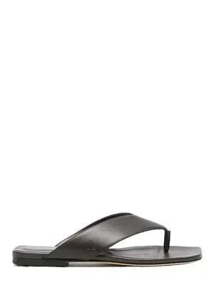 Lorena Antoniazzi Square-toe Flat Sandals - Brown