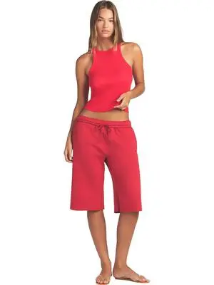 SKIMS Sheer Ribbed Tank Top - Carmine