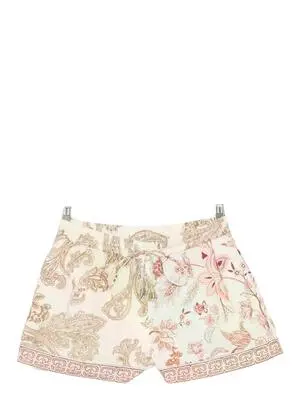 Hemant & Nandita Dani Floral-paisley Print Drawstring Shorts - Neutrals