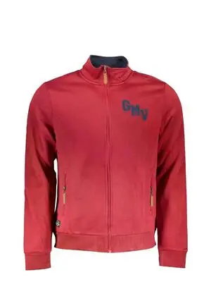 GIAN MARCO VENTURI Logo-print Zip-up Sweatshirt - Red