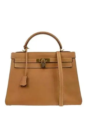 Hermès 2004 Kelly 32 Retourne Leather Handbag - Neutrals