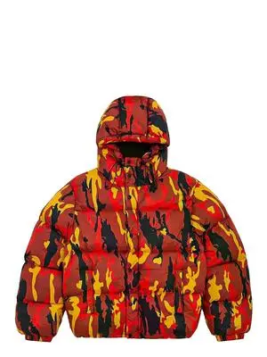 CORTEIZ Padded Camouflage-print Jacket - Orange