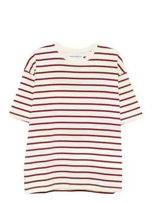 AMARANTO Striped Short-sleeve T-shirt - Neutrals