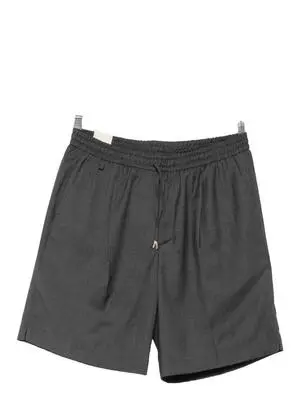 BRIGLIA 1949 Molokaip Pleated Drawstring Shorts - Grey