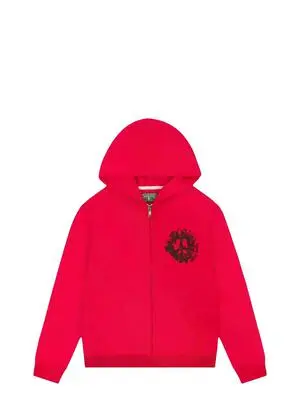 DENIM TEARS Zip-up Hoodie With Graphic Print - Red