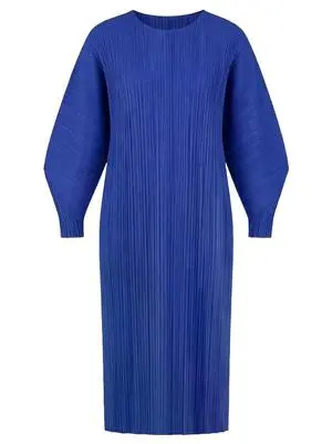 Issey Miyake Skyline Batwing-sleeve Dress - Blue