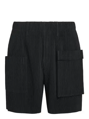 Issey Miyake Pleated Utility Shorts - Black
