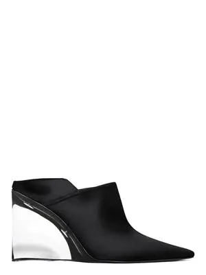 Alaïa Satin Invisible Wedge Mules 90 - Clear