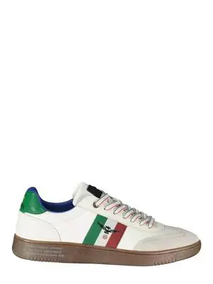ESERCITO 1659 Italian Flag-stripe Leather Sneakers - Neutrals