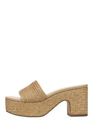 Vince Clarita Woven Platform Sandal - Dark Wheat