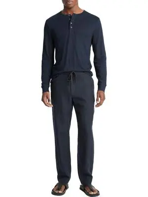 Vince Lightweight Hemp Drawstring Trousers - Coastal Blue