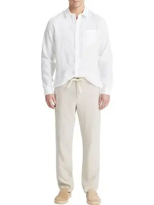 Vince Lightweight Hemp Drawstring Trousers - Pumice Rock