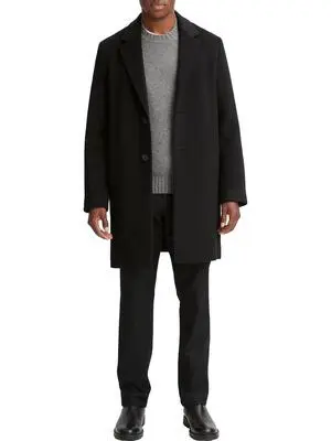 Vince Italian Wool-blend Overcoat - Black