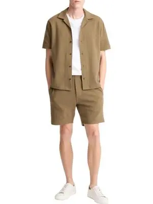 Vince Cotton Bouclé Pull-on Short - Kalamata
