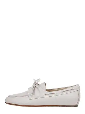 Vince Marin Leather Lace-up Loafer - White/sabbia